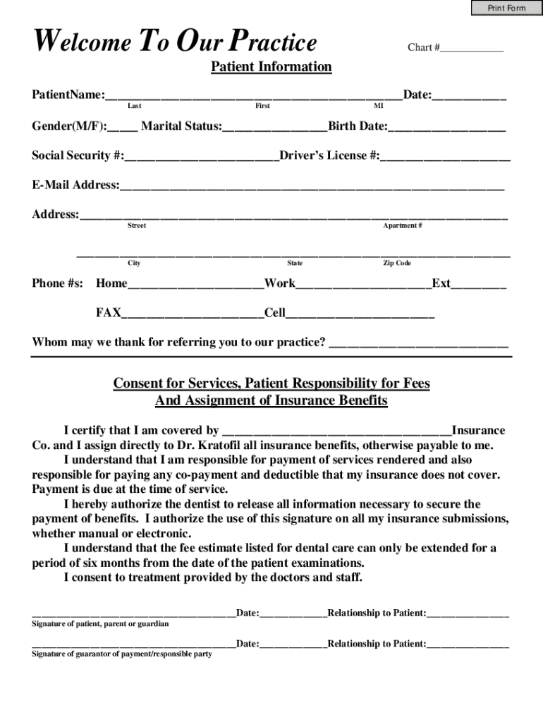 Fillable Online Gender(M/F): Marital Status:Birth Date: Fax Email Print - pdfFiller