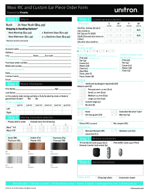 Fillable Online Unitron US - Passport & Latitude - Moxi Order Form ...