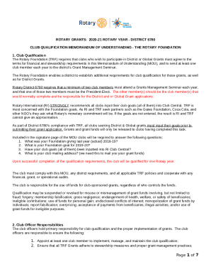 Rotary Foundation Qualification Up-date For The ... Doc Template ...
