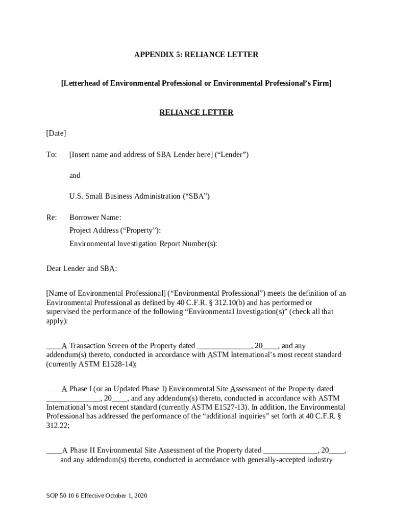 Get Letter Of Reliance Template Doc Template | pdfFiller