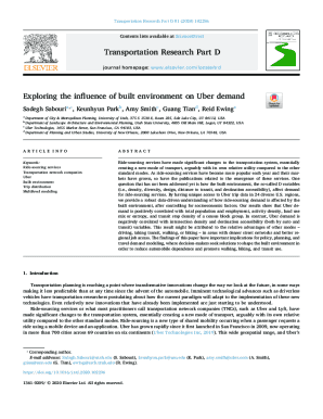 Fillable Online Transportation research. Part D, Transport and ...