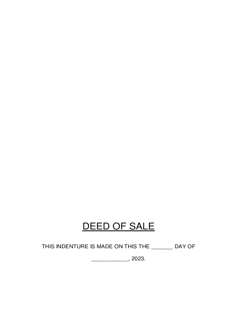 Fillable Online DEED OF CONVEYANCE 1. Date - IIS Windows Server Fax Email Print - pdfFiller