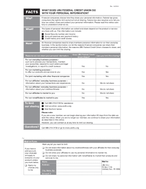 Fillable Online facts what does teg fcu do with your personal information? Fax Email Print ...