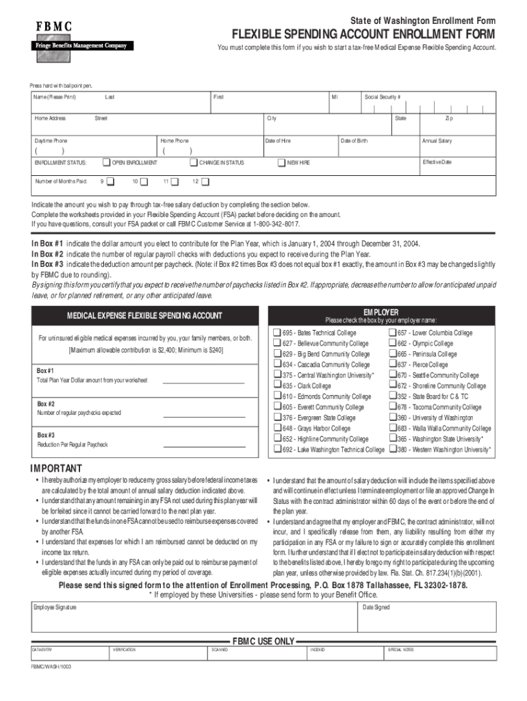Fillable Online Medical FSA: Tax savings for medical costs - Benefits ...