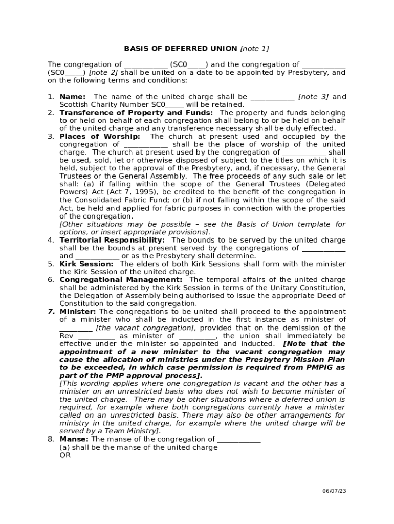 basis-of-deferred-union-template. ... Doc Template | pdfFiller