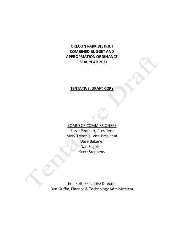 Fillable Online ANNUAL BUDGET APPROPRIATIONS ORDINANCE Fax Email Print ...