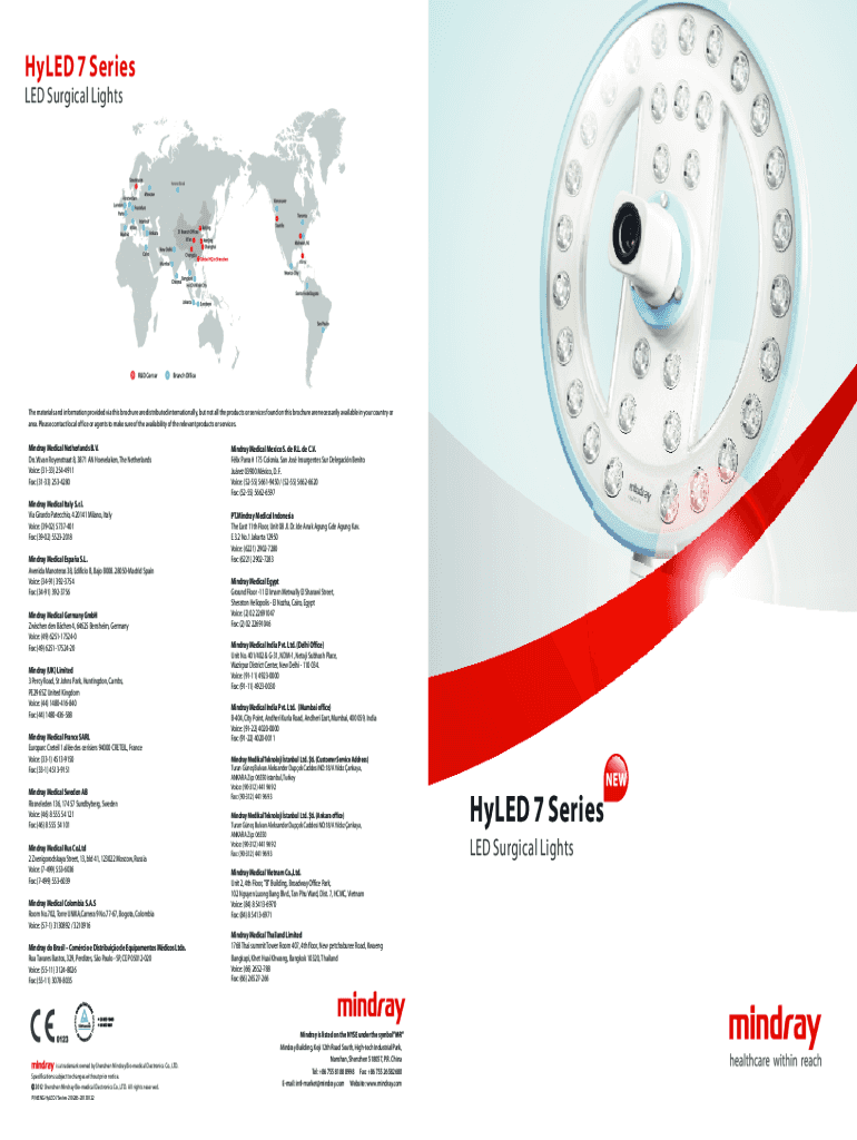 Fillable Online HyLED 7 Series LED Surgical Lights Fax Email Print ...