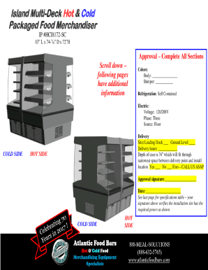 Fillable Online Island Multi-Deck Hot & Cold Packaged Food Merchandiser ...