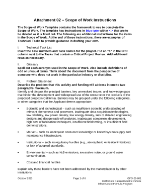 #1 Best Scope of Work Template To Define Your Goals... Doc Template ...