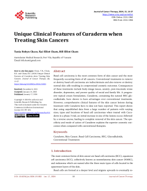 Fillable Online Unique Clinical Features of Curaderm when Treating Skin ...