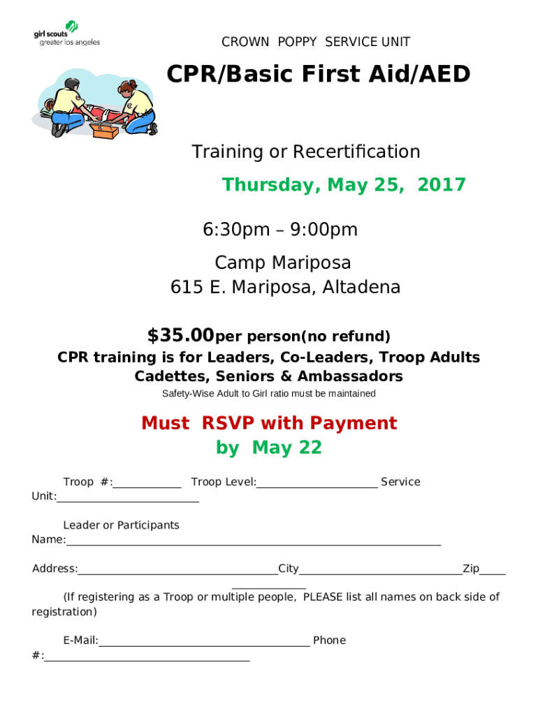 CPR/Basic First Aid/AED Doc Template | pdfFiller