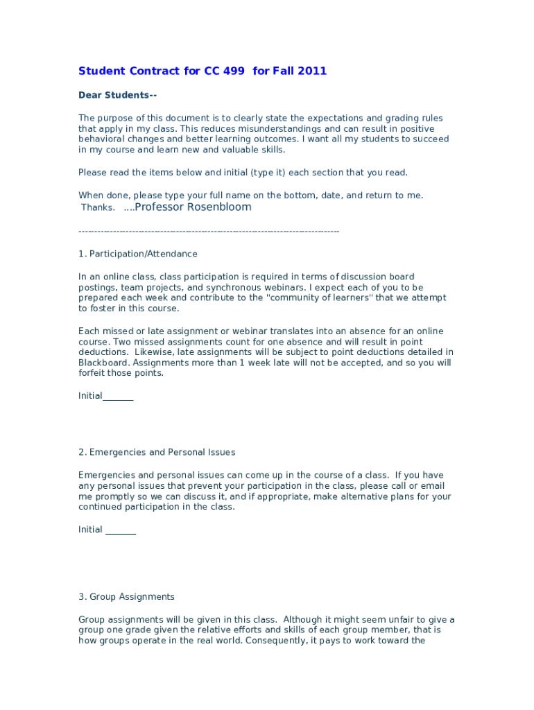 What is Contract Grading?Center for Transative Teaching Doc Template | pdfFiller