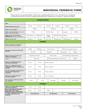 Anonymous Feedback Template Doc Template | pdfFiller