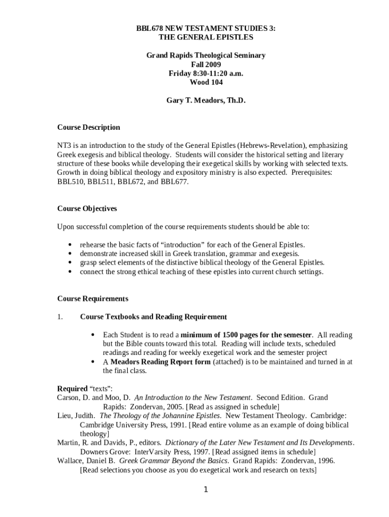 OF GRAND RAPIDS THEOLOGICAL SEMINARY Doc Template | pdfFiller