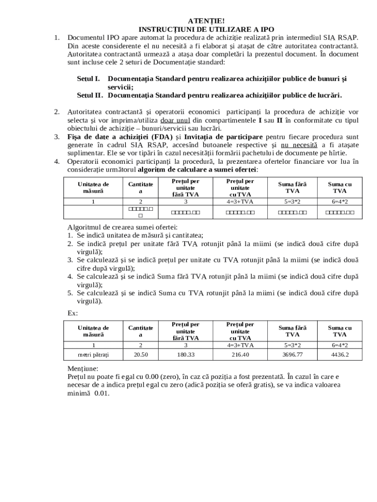 IPO tehnica de calcul. Doc Template | pdfFiller