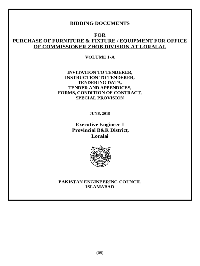PURCHASE OF FURNITURE & FIXTURE / EQUIPMENT FOR OFFICE OF COMMISSIONER ...