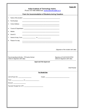 Fillable Online Hostel Forms New (1)(1) Fax Email Print - pdfFiller