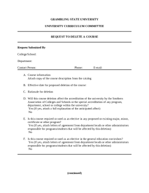 Electronic Curriculum Request Doc Template | pdfFiller