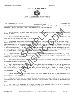 Fillable Online Surety Bond Requirements by State Fax Email Print ...