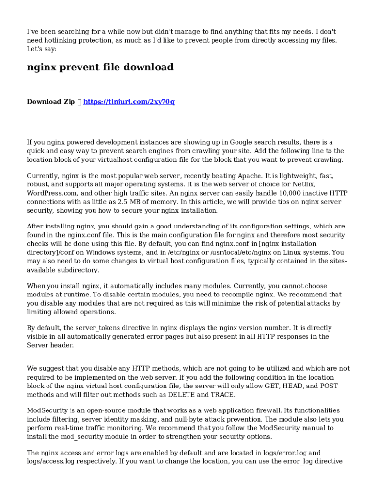 Fillable Online Enable "Hotlink protection" but allow search engines ...