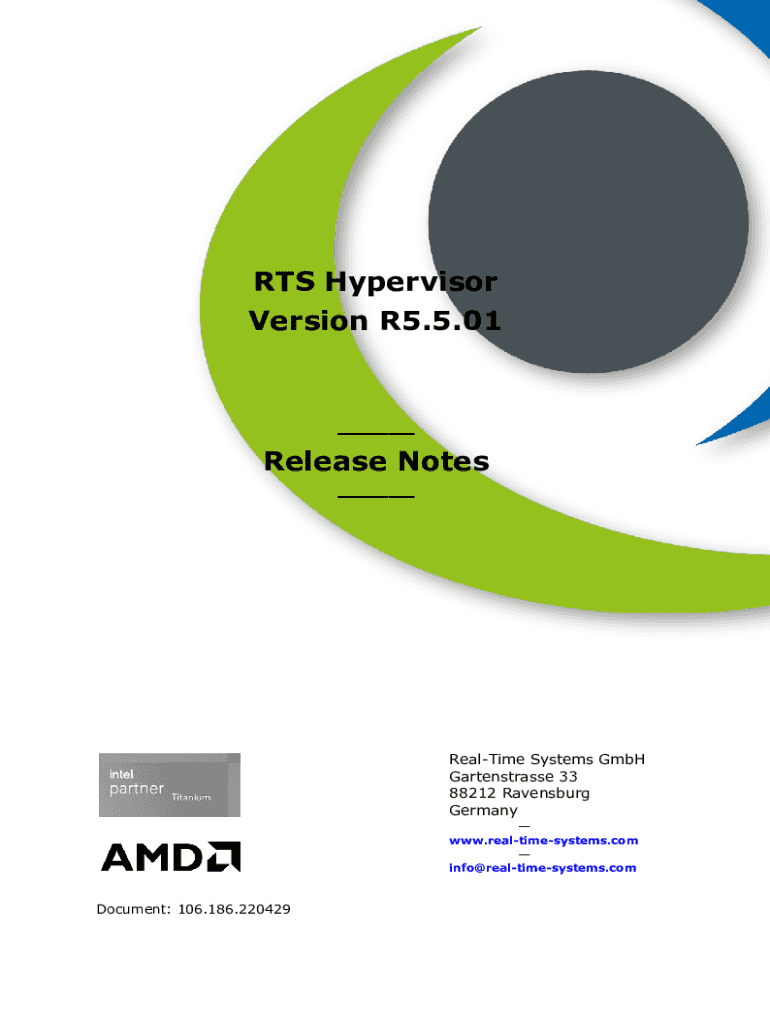Fillable Online SOFTWARE TOOLS - RTS Hypervisor V2.2 enables MSI ... Fax Email Print - pdfFiller