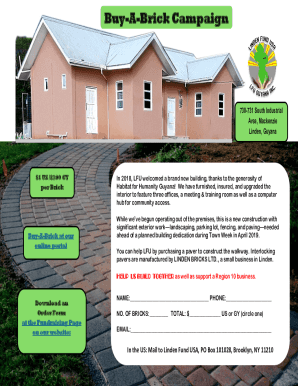 Fillable Online Buy-A-Brick Campaign Fax Email Print - pdfFiller