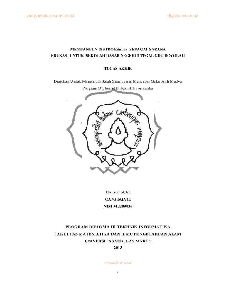 Fillable Online Digilib UNS - Universitas Sebelas Maret Fax Email Print ...