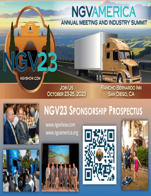 Fillable Online NGVA SPONSORSHIP & MARKETPLACE PROSPECTUS Fax Email ...