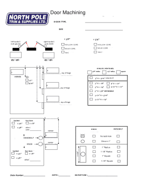 Fillable Online Custom Door Machining Worksheet Fax Email Print - pdfFiller