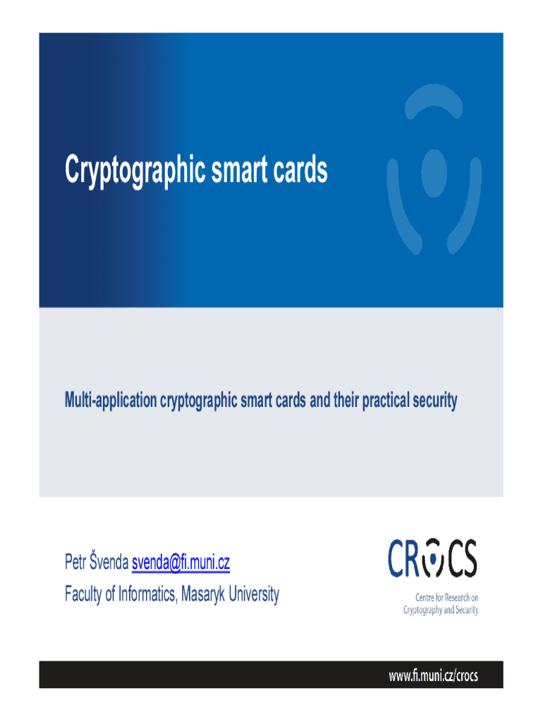 Fillable Online Security Evaluation of Smart Cards and Secure Tokens ...