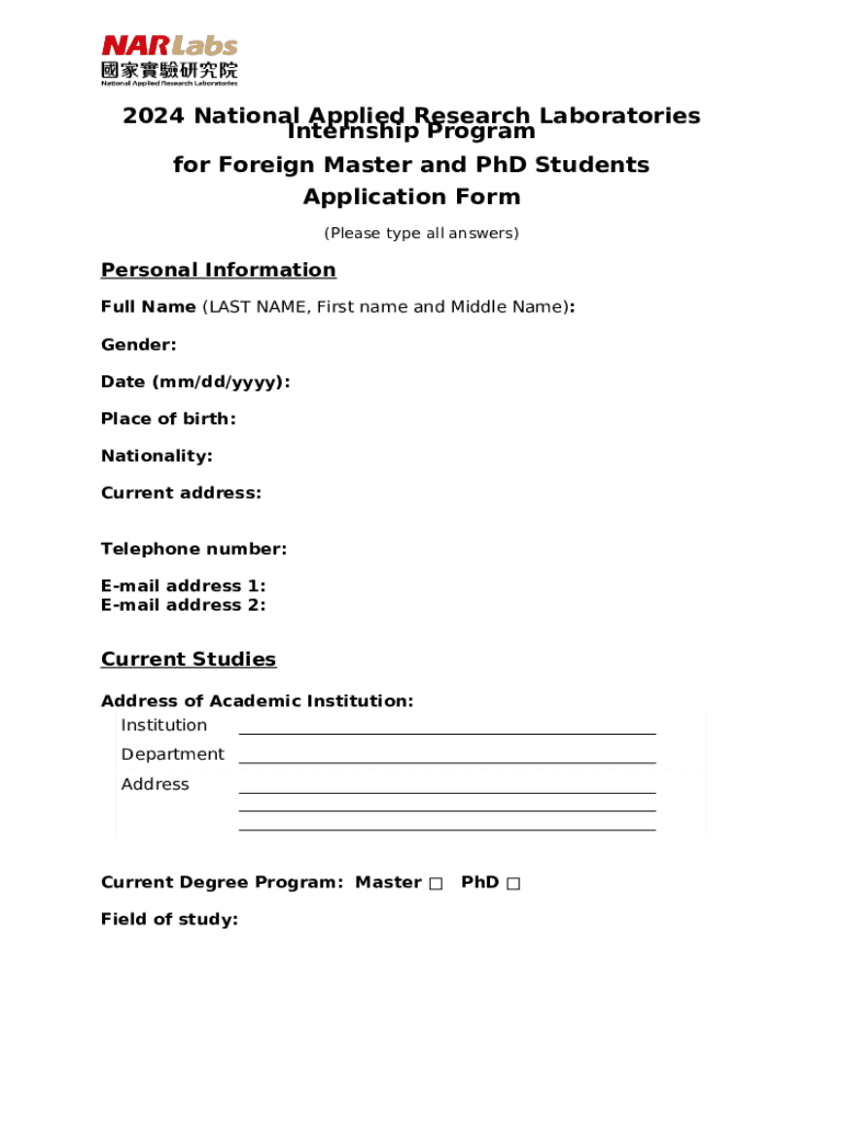 FNSIP Application Doc Template | pdfFiller