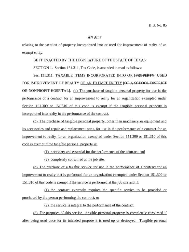 Property Tax Exemption-residential structures Doc Template | pdfFiller