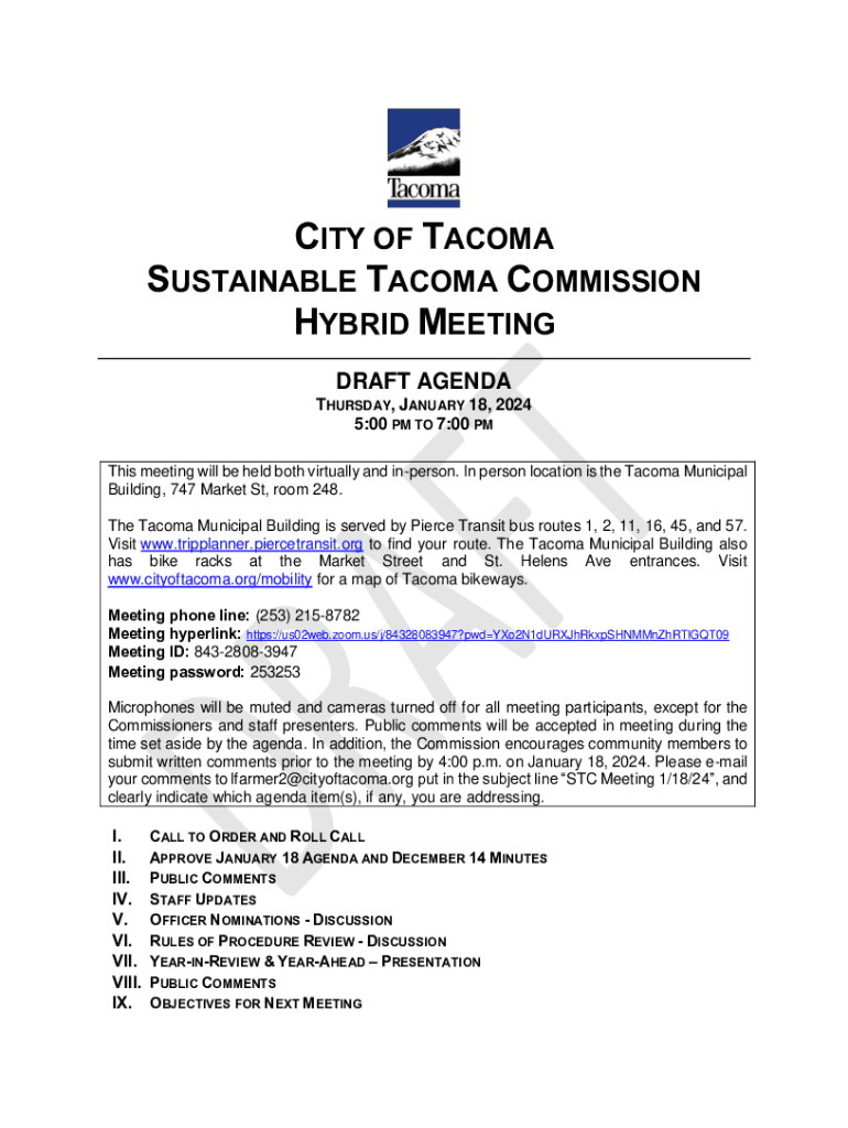 Fillable Online City of Tacoma Government Fax Email Print - pdfFiller