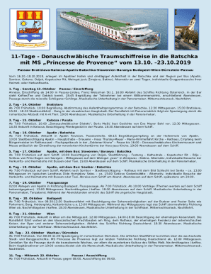 Ausfüllbar Online Donauschwbische Traumschiffreise in die Batschka mit ...