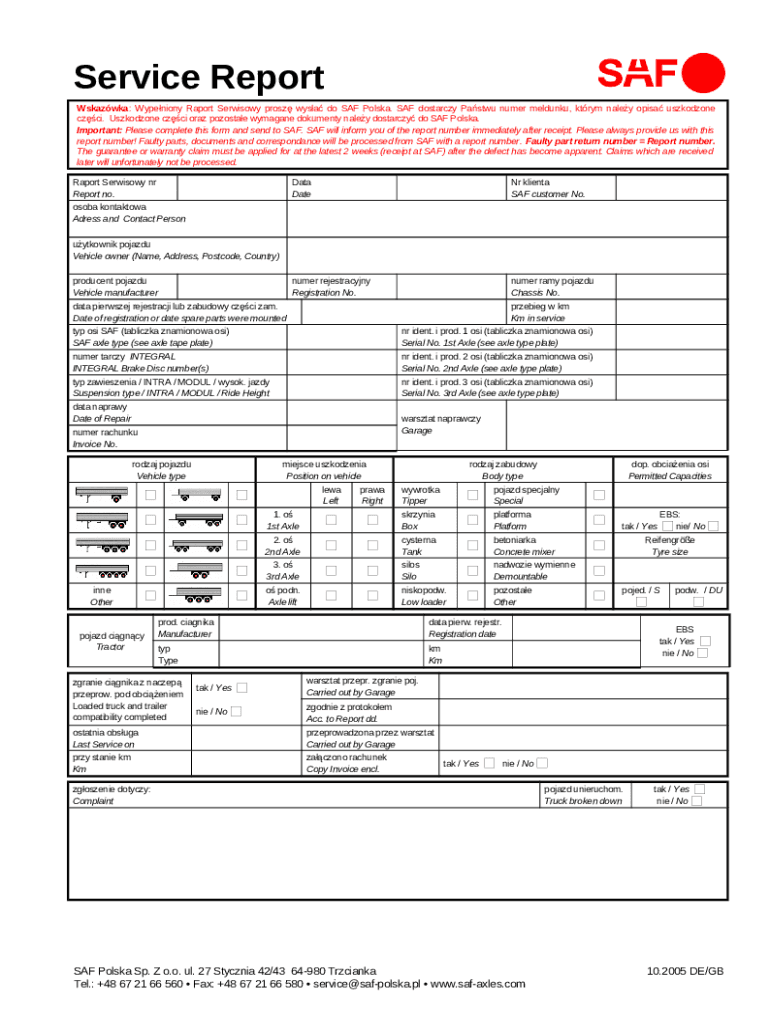 do SAF Polska Doc Template | pdfFiller
