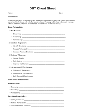 Fillable Online DBT Cheat Sheet PDF. Get quick references to DBT ...