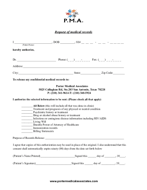 Fillable Online PMA "Requesting" Medical Records Form (ENGLISH).docx ...