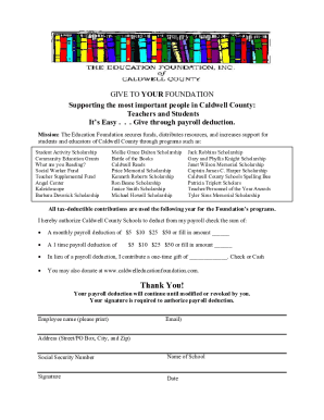 Fillable Online Education Foundation Contribution Form Fax Email Print - pdfFiller