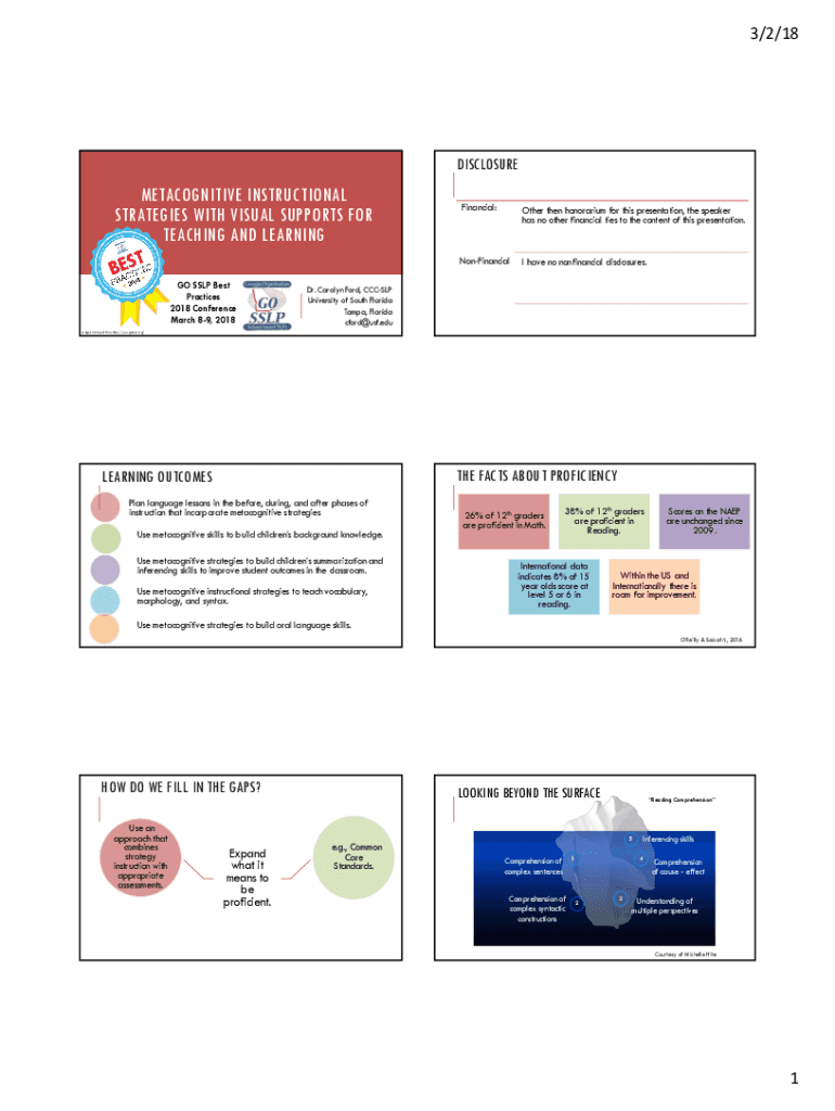 Fillable Online Metacognitive Instructional Strategies With Visual Supports Fax Email Print