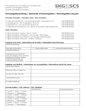 Ausfüllbar Online Homologationsantrag / Demande d'homologation ...
