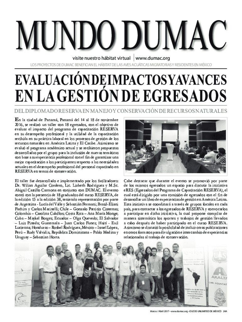 Completable En línea DUMAC genera informacin para el manejo de las aves ...