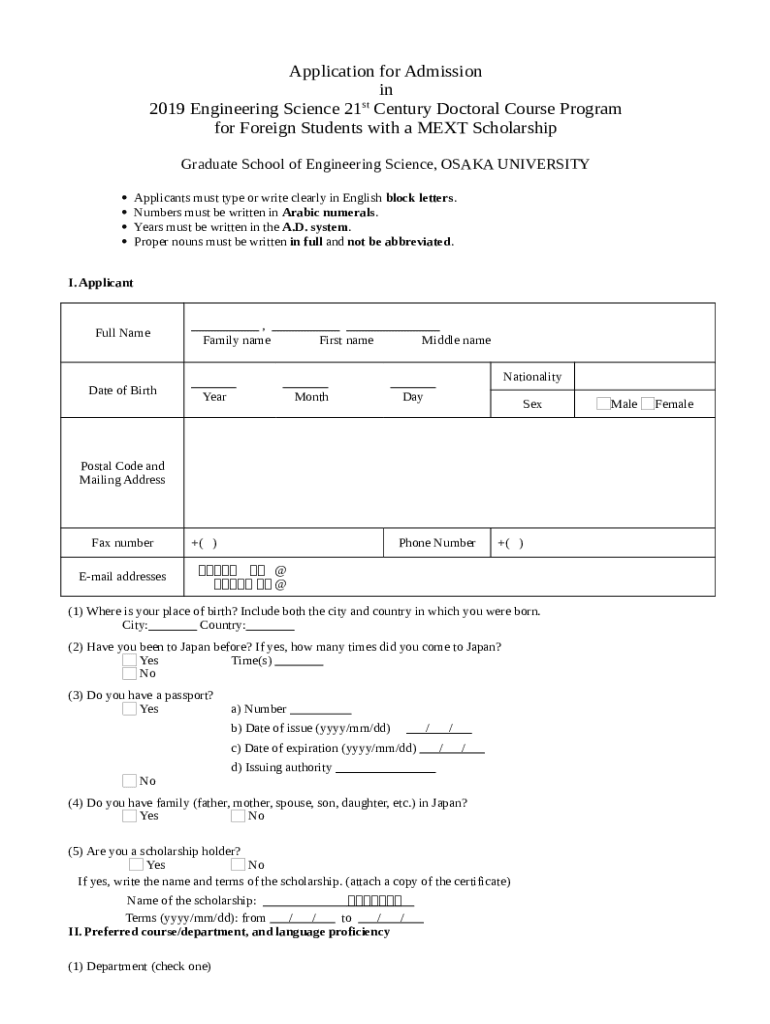 What are some Japanese universities with strong graduate ... Doc Template | pdfFiller