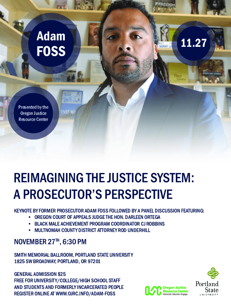 Fillable Online Oregon Justice Resource Center - Join us and Adam Foss ...