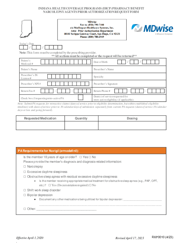 Fillable Online Indiana Health Coverage Programs (Ihcp) Pharmacy ...