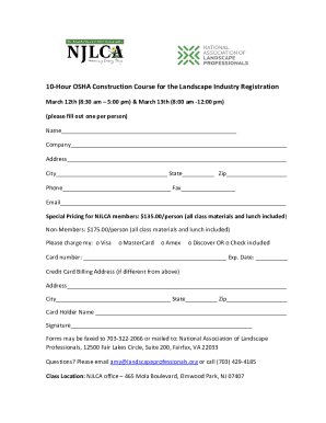 Fillable Online Online OSHA 10-hour Construction Training Course Fax ...