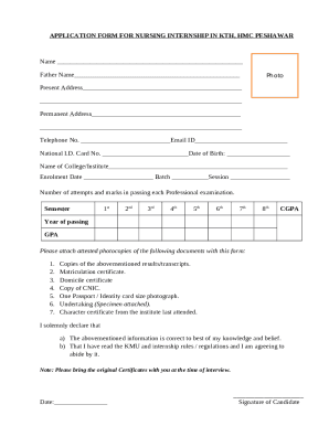 Internship Application Name - Munster Doc Template | pdfFiller