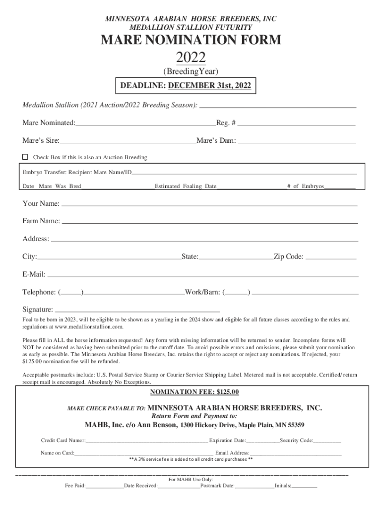Fillable Online Futurity FormsThe Arabian Breeders World Cup Fax Email Print - pdfFiller