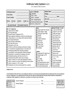 Fillable Online ACA Level 4 Swiftwater Rescue Course and Training Fax ...