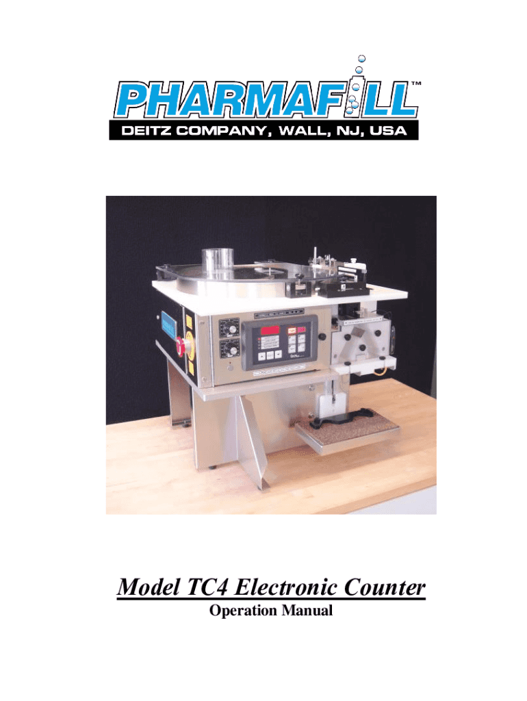 Fillable Online Model TC4 Electronic Counter: Operation ManualPDF Fax Email Print - pdfFiller