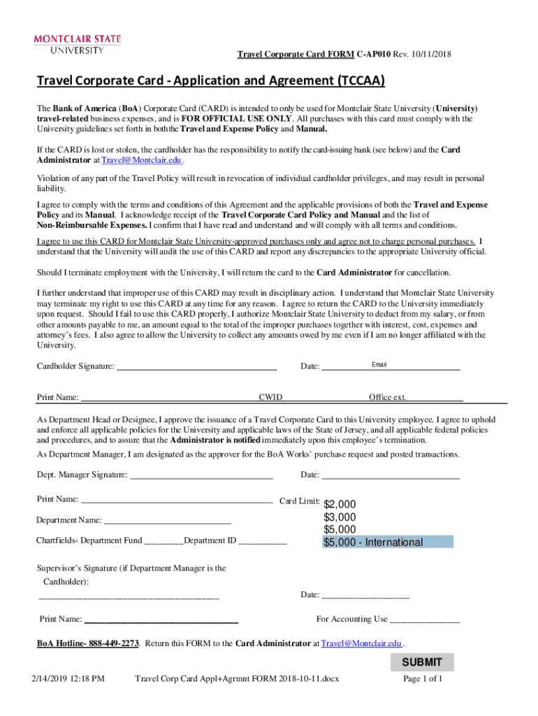Fillable Online P-Card Cardholder Agreement Form-1 Fax Email Print - pdfFiller